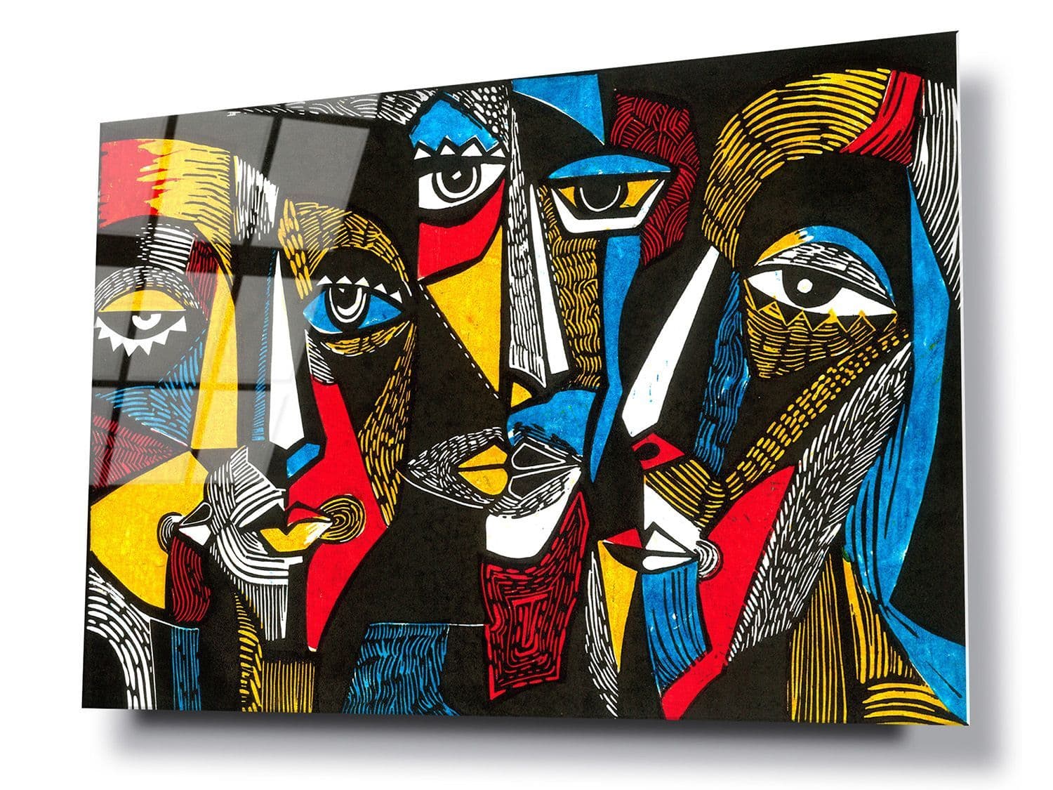 Faces in Abstract Cubism | 1st Glass Art