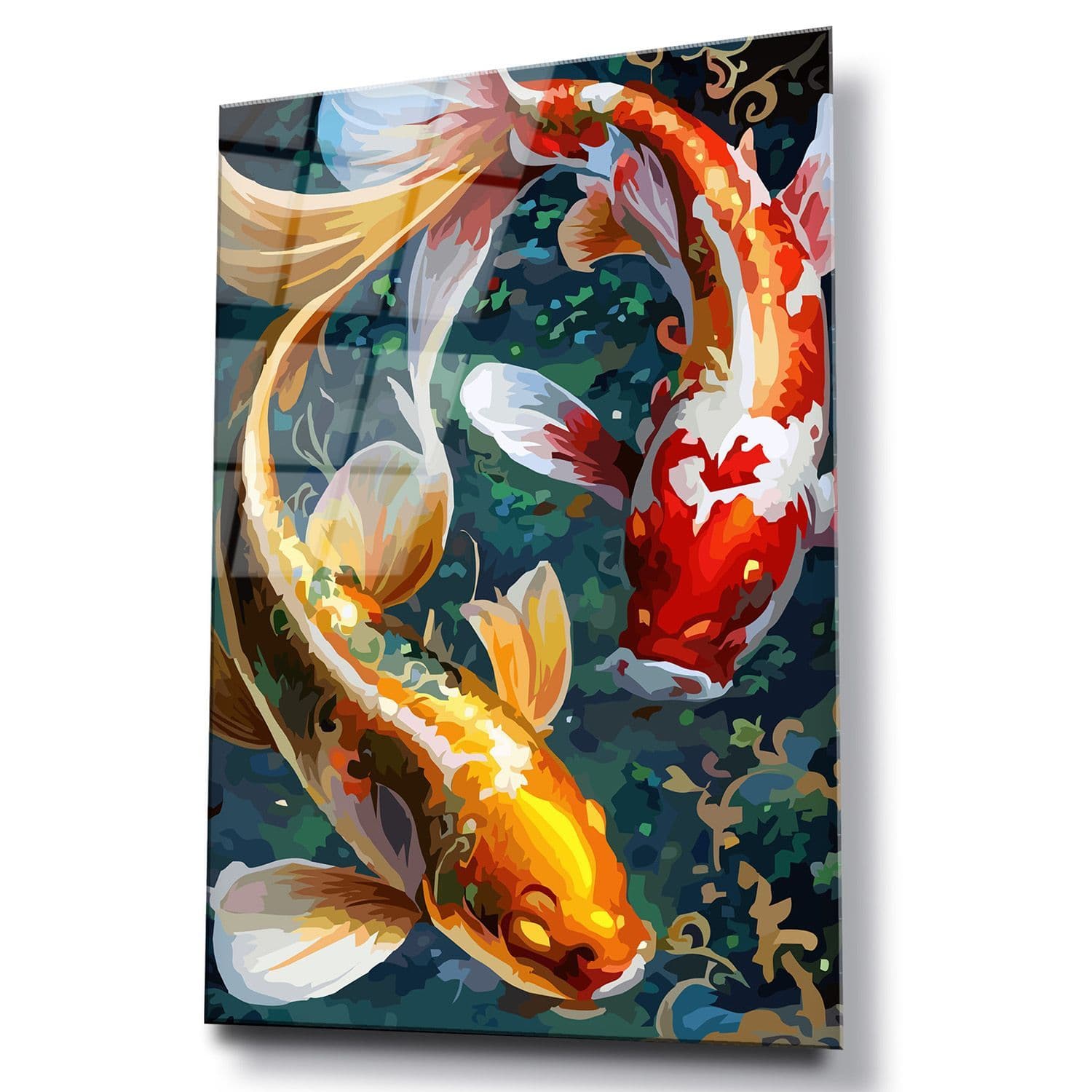 Gold & Red Koi Carp Illustration