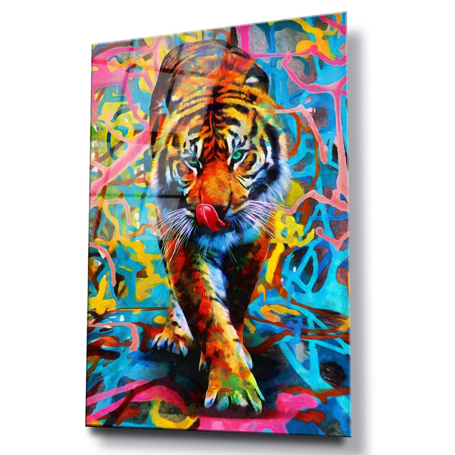 Multicolour Tiger Portrait Painting