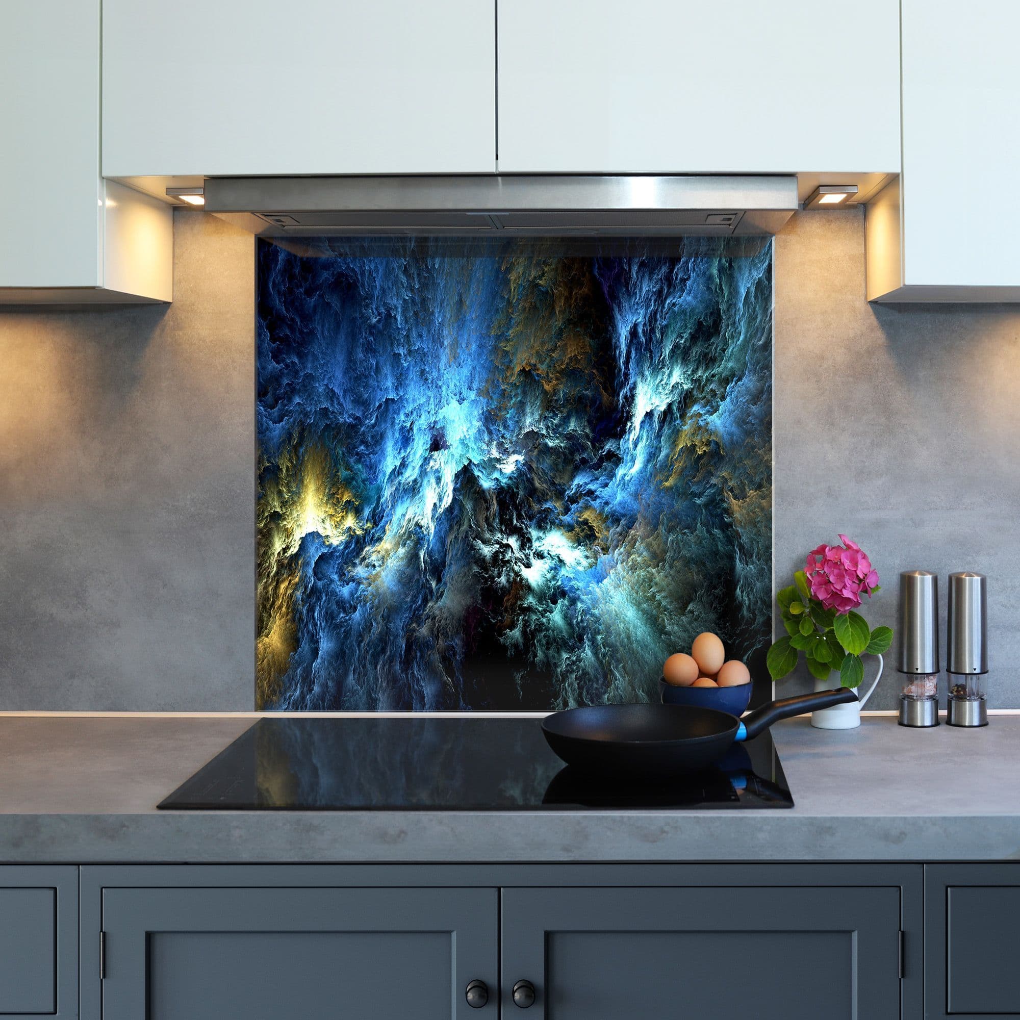 Mystic skies kitchen glass splashback - Heat resistant 6mm toughened glass