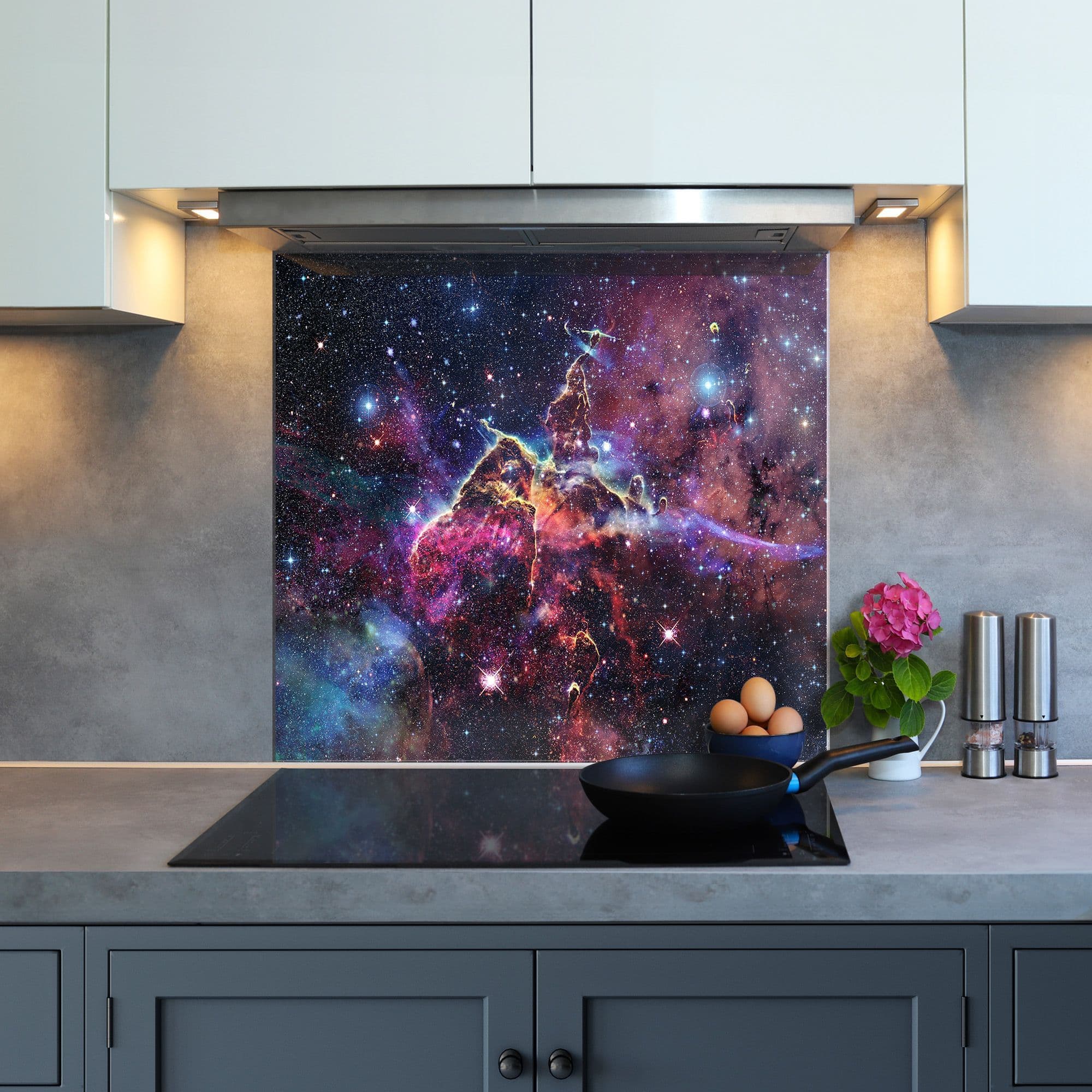 Mythical skies kitchen glass splashback - Heat resistant 6mm toughened ...