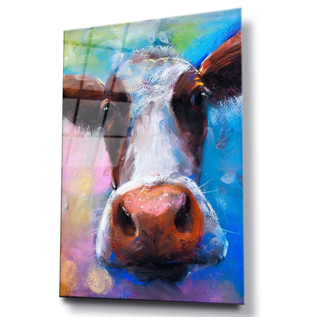 Pastel Cow Portrait