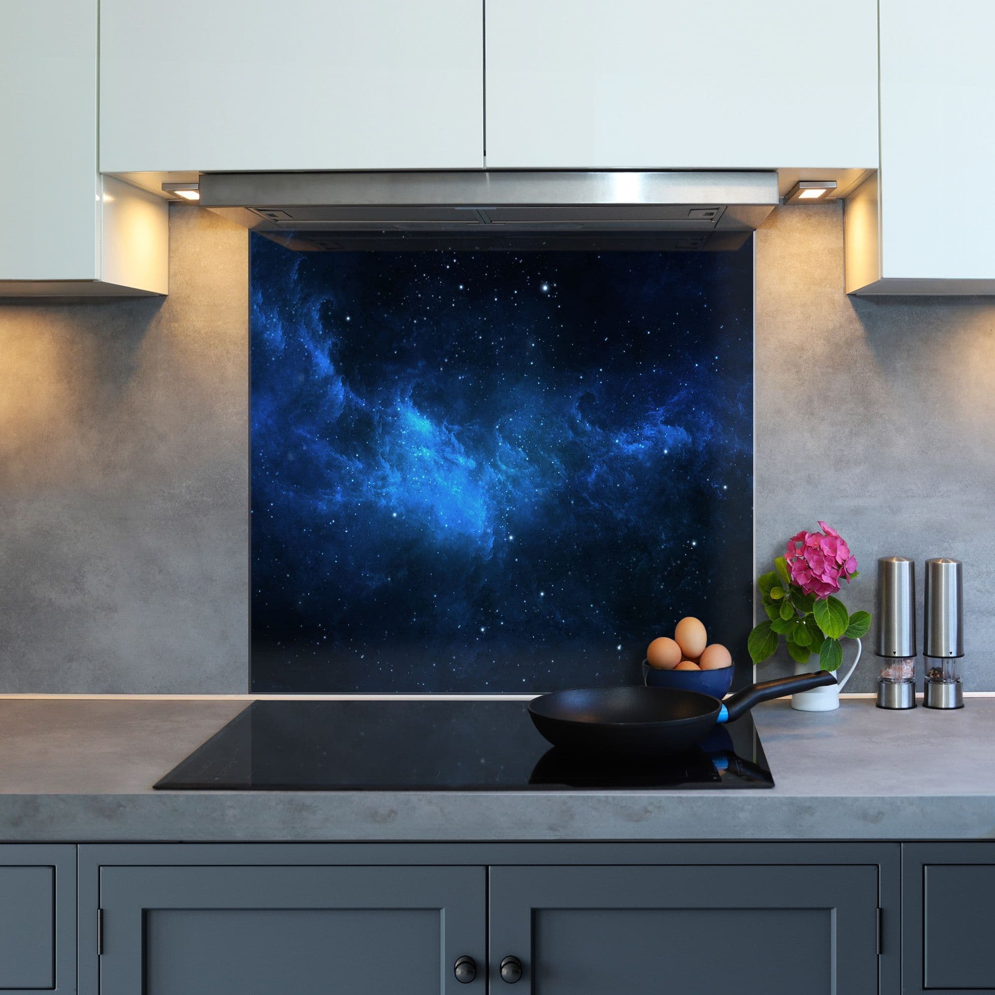 Starry night glass splashback - Heat resistant 6mm toughened glass
