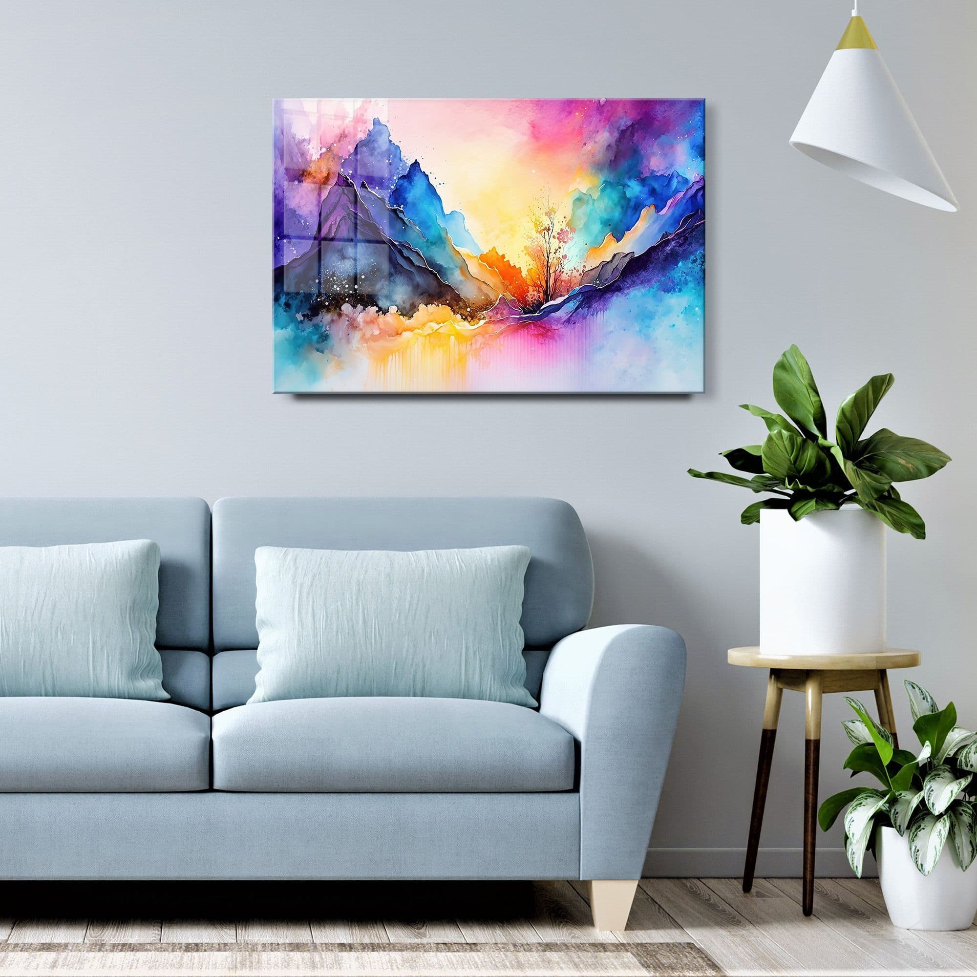 Watercolour Abstract Landscape Painting