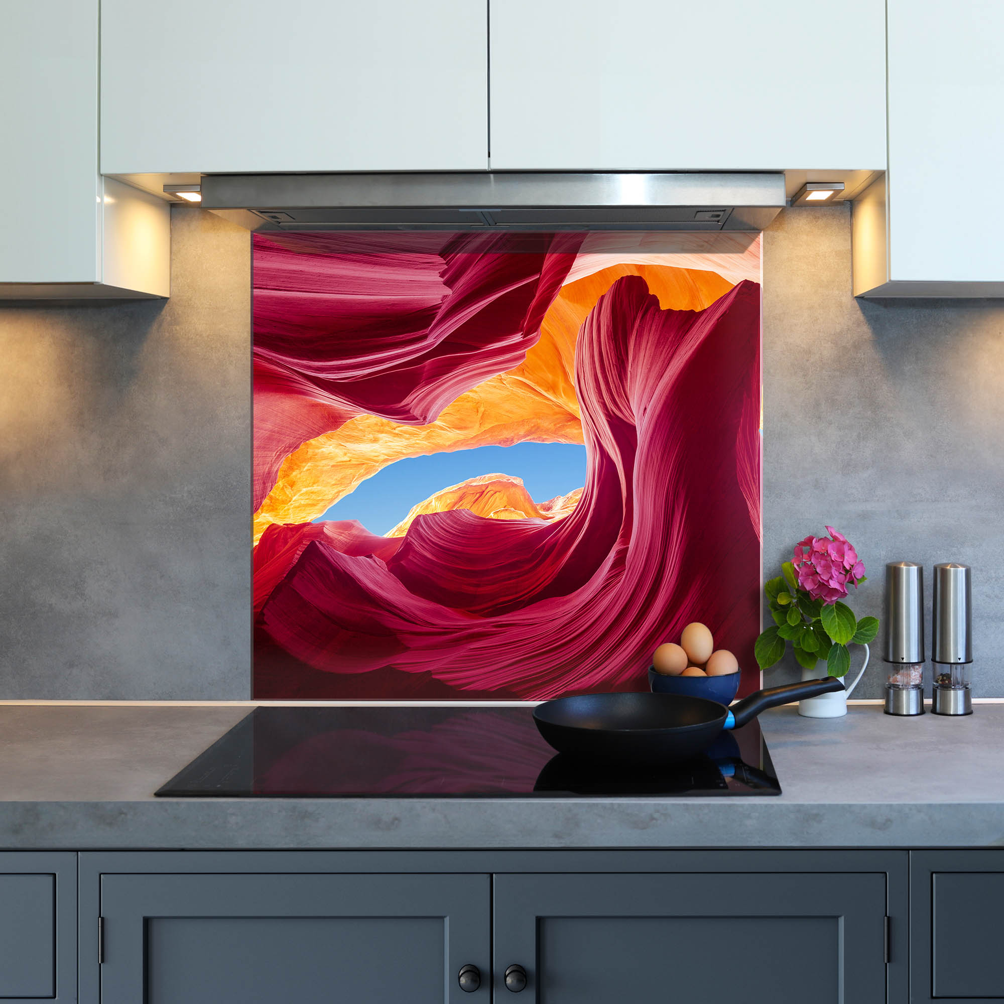 Abstract Glass Kitchen Glass Splashback | 1st Glass Art