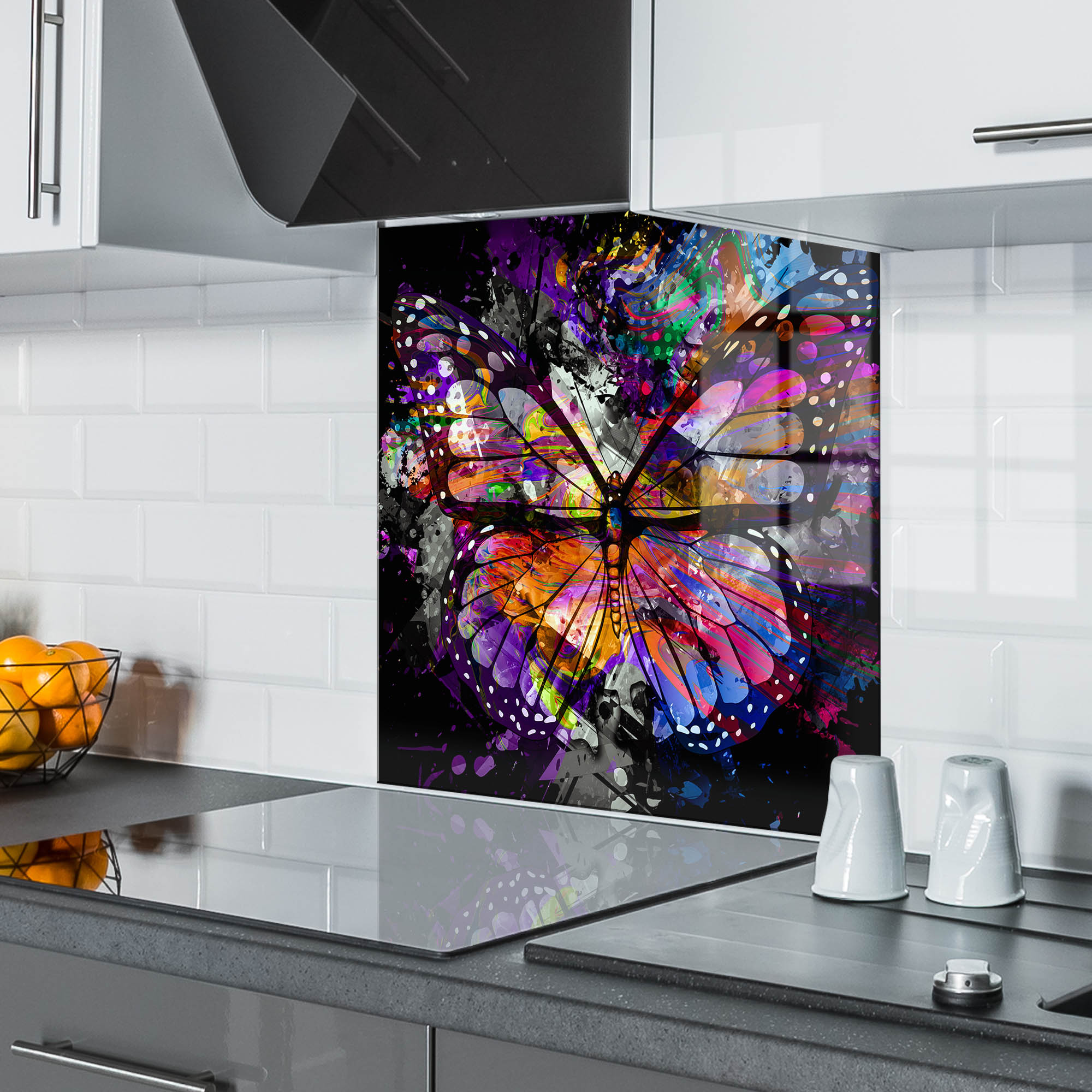 Mosaic Stain Glass Kitchen Glass Splashback