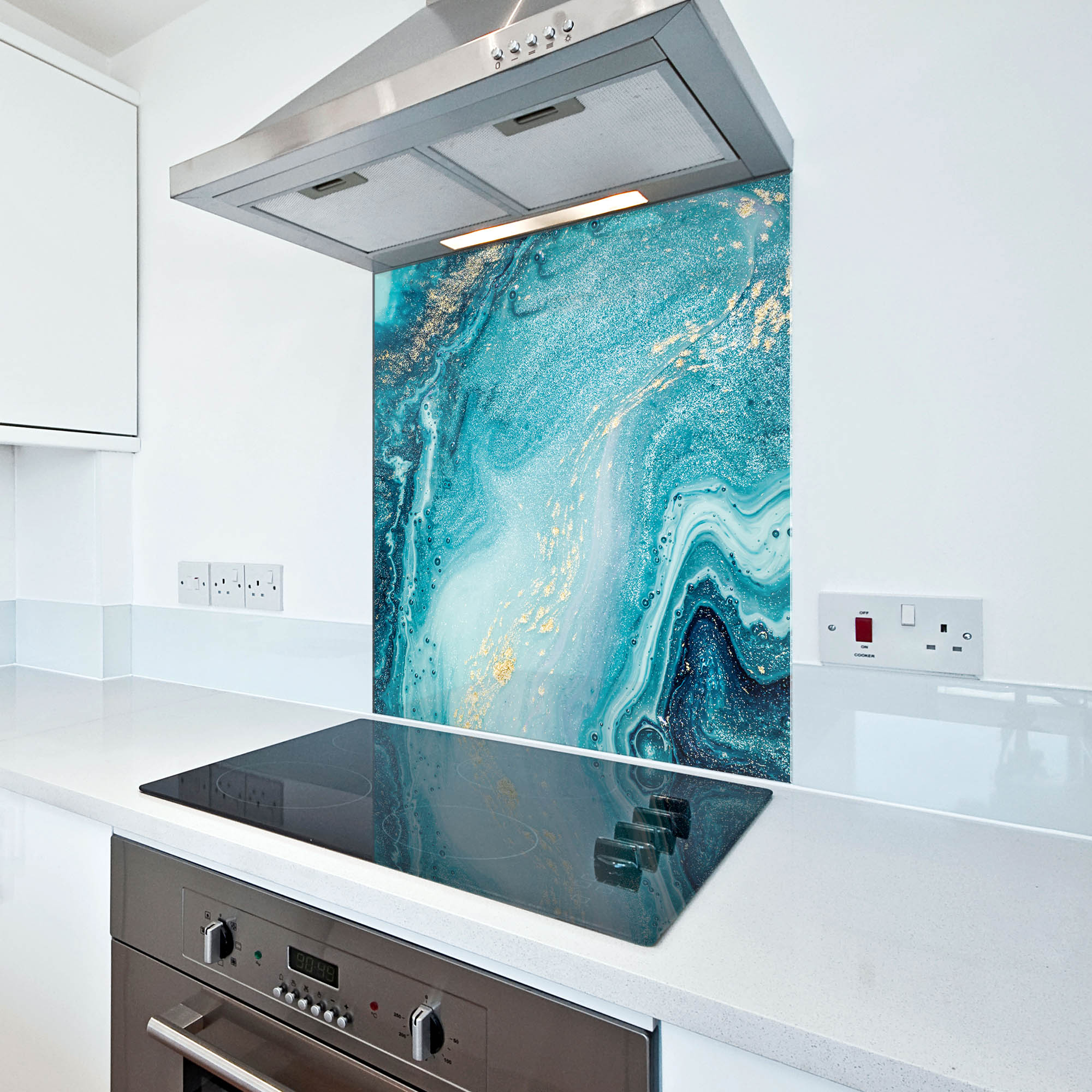 Mosaic Stain Glass Kitchen Glass Splashback