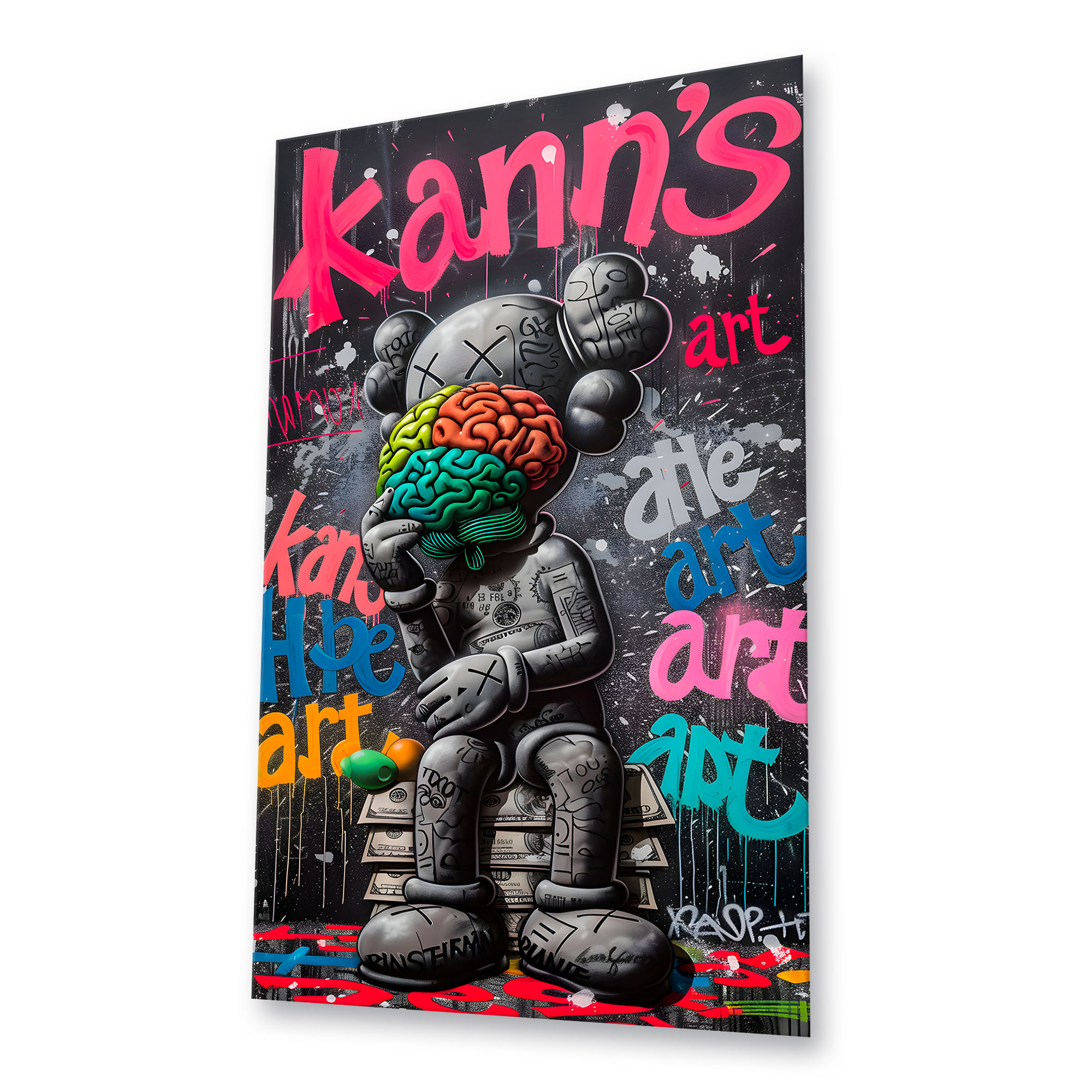 "Kaws #13" Glass Wall Art | 1st Glass Art
