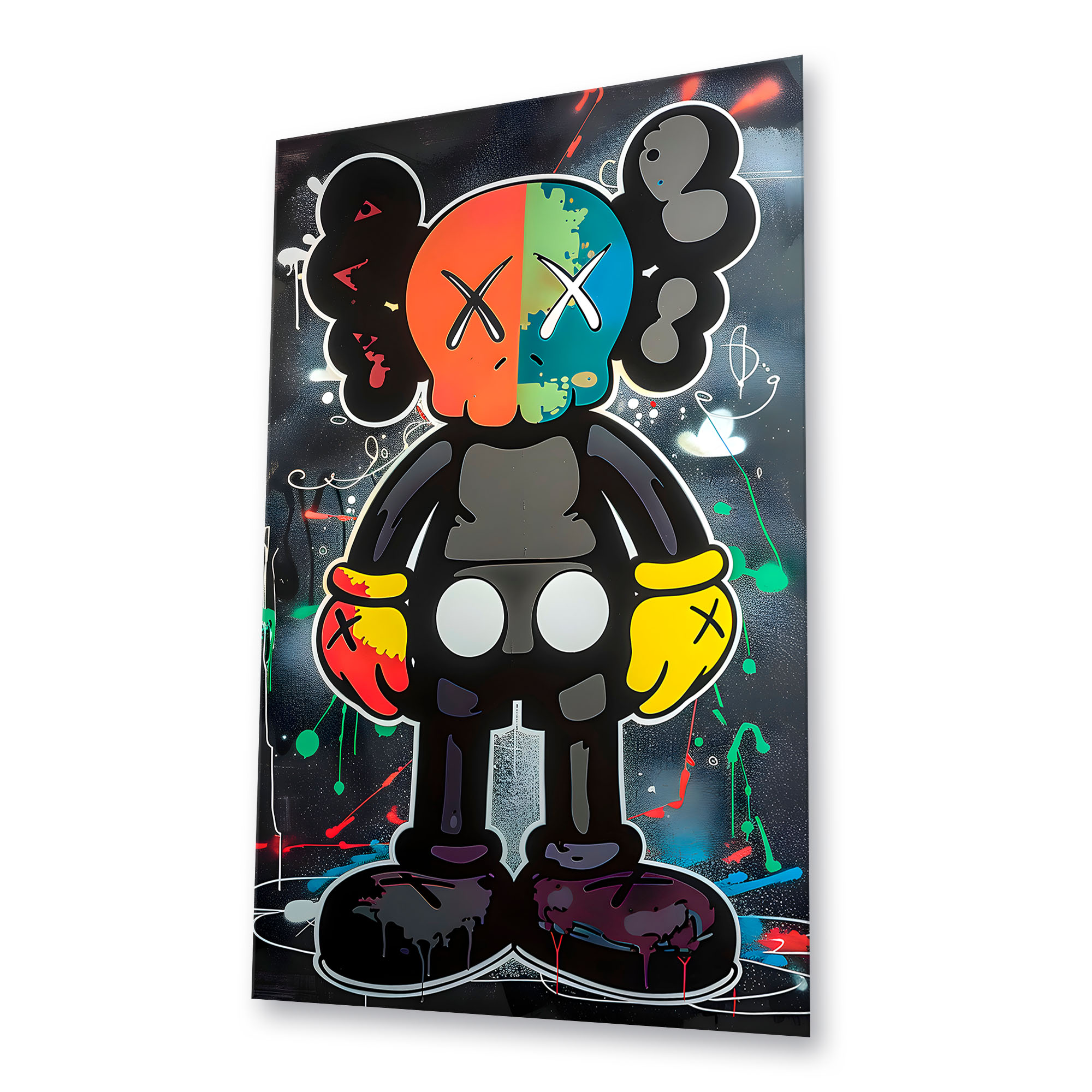 "Kaws #1" Glass Wall Art | 1st Glass Art