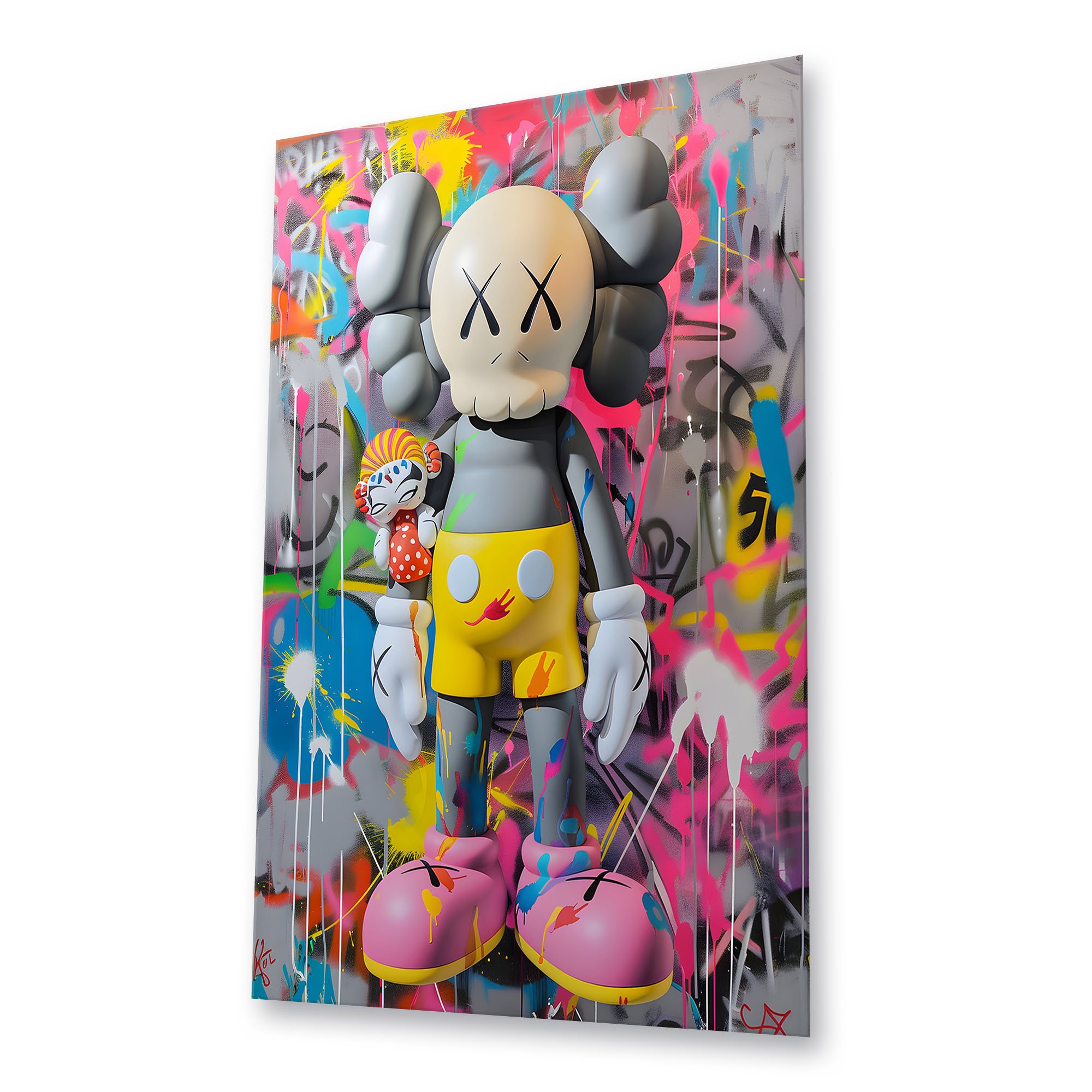 "Kaws #26" Glass Wall Art | 1st Glass Art