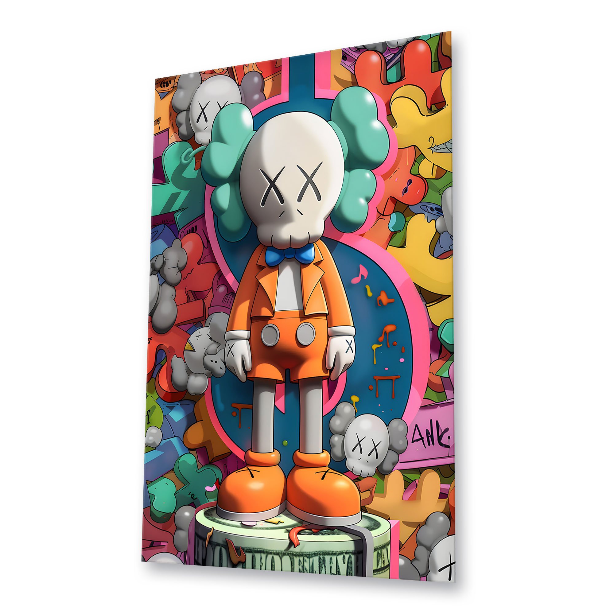 "Kaws #30" Glass Wall Art | 1st Glass Art