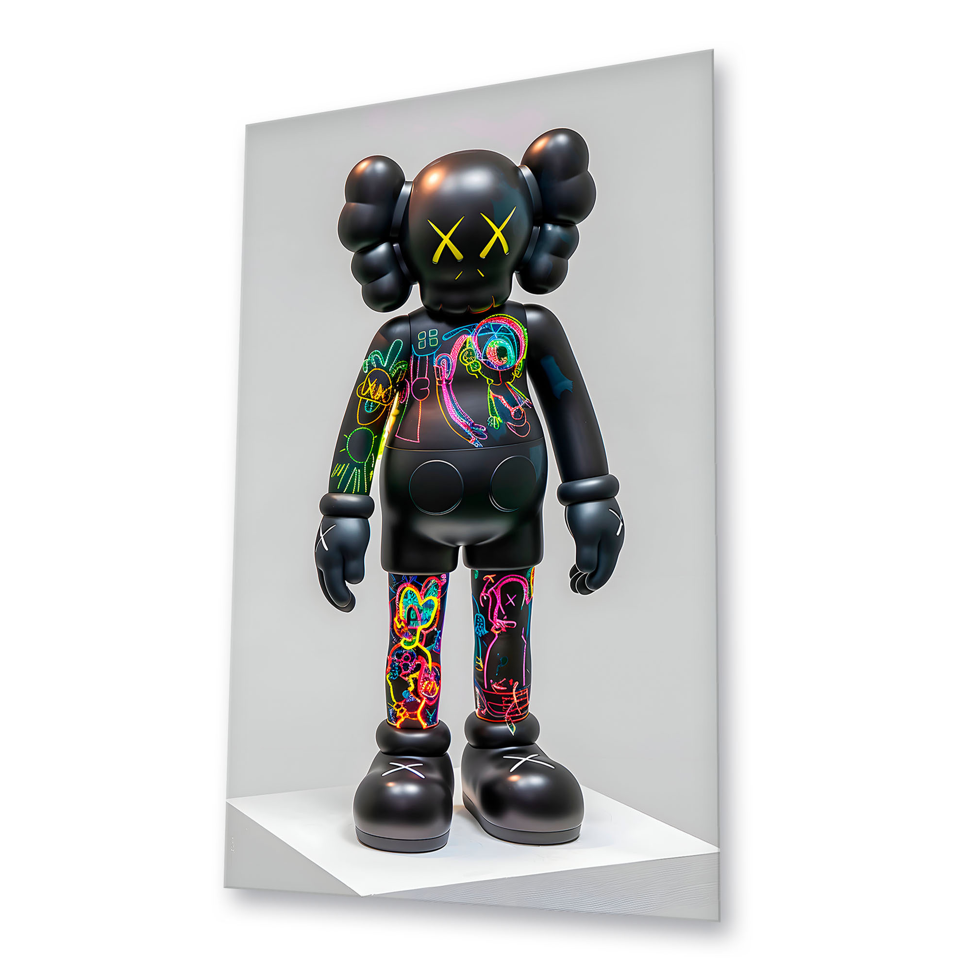 "Kaws #3" Glass Wall Art | 1st Glass Art