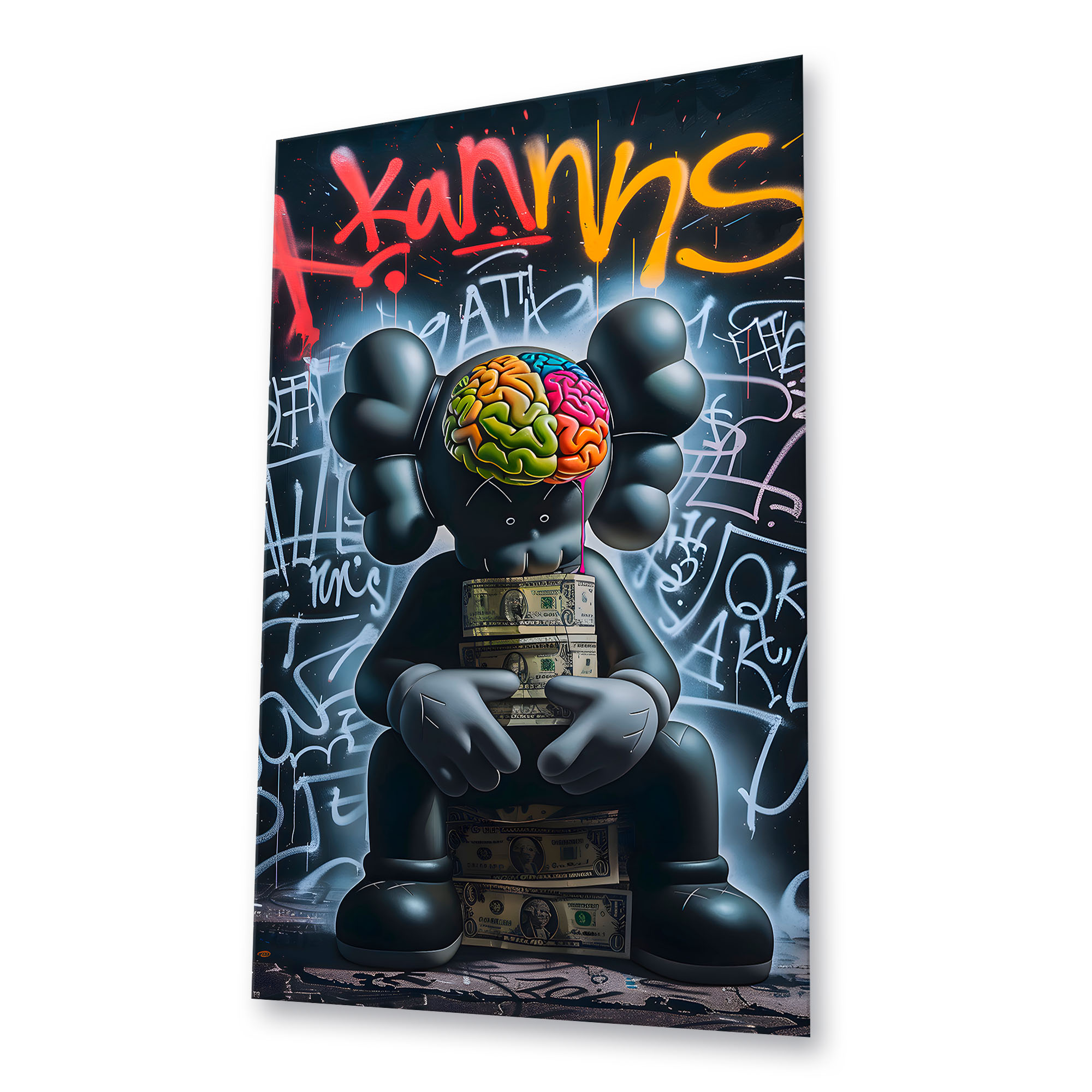 "Kaws #5" Glass Wall Art | 1st Glass Art