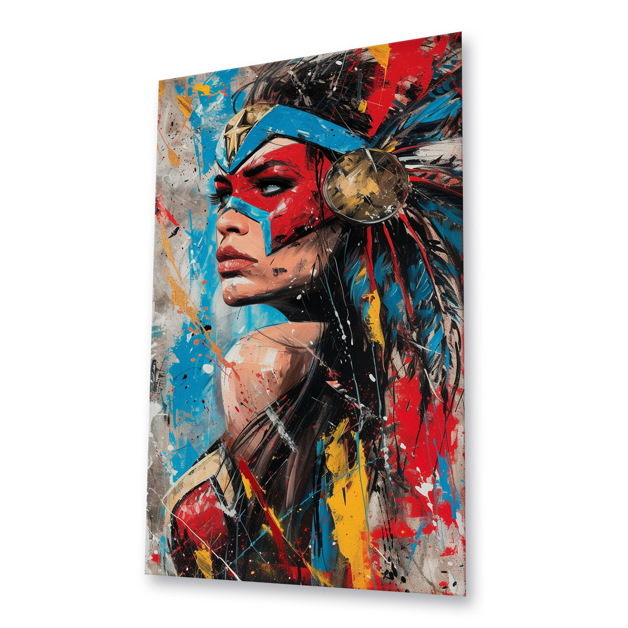 Graffiti Style Woman #5 Glass Wall Art | 1st Glass Art
