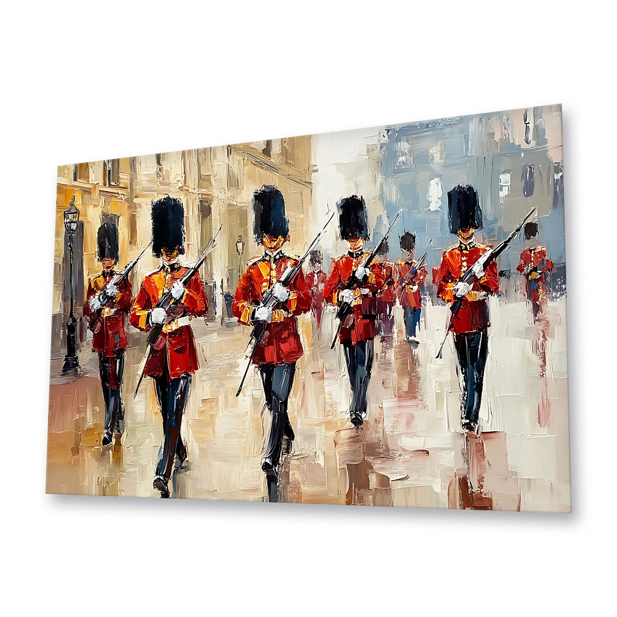 "Remembrance Soldiers on Parade Oil Painting" Glass Wall Art | 1st ...